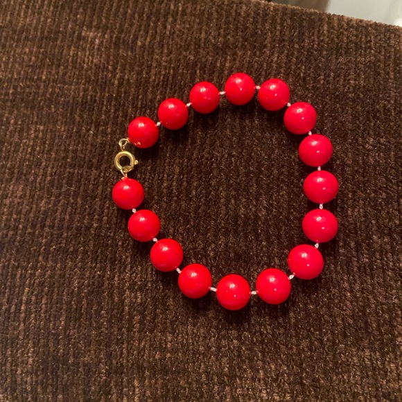 Jewelry | Vintage Red Bead Bracelet | Poshmark
